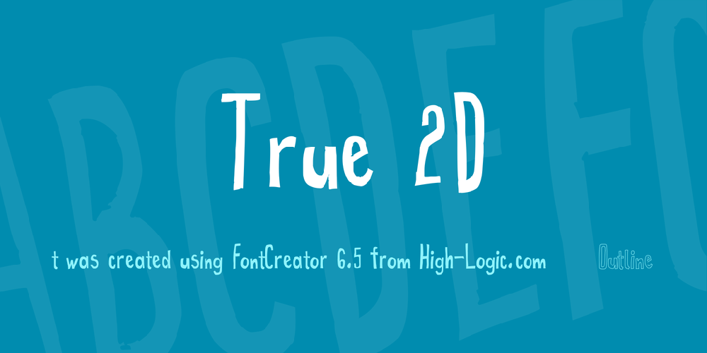 Download True 2D font | fontsme.com