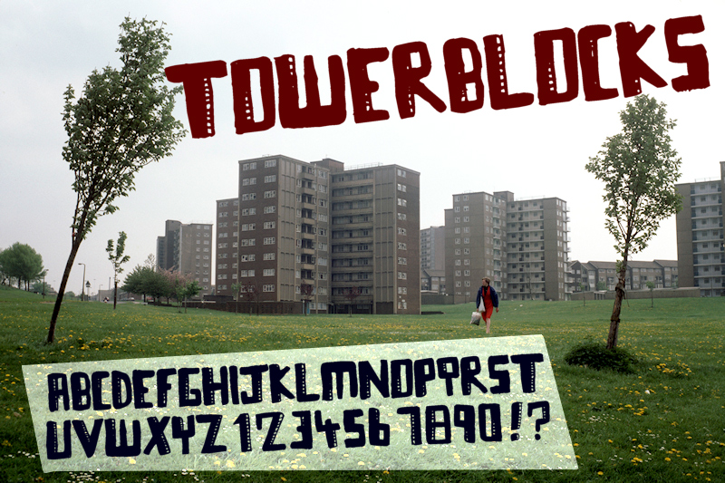 Download Tower Blocks font | fontsme.com