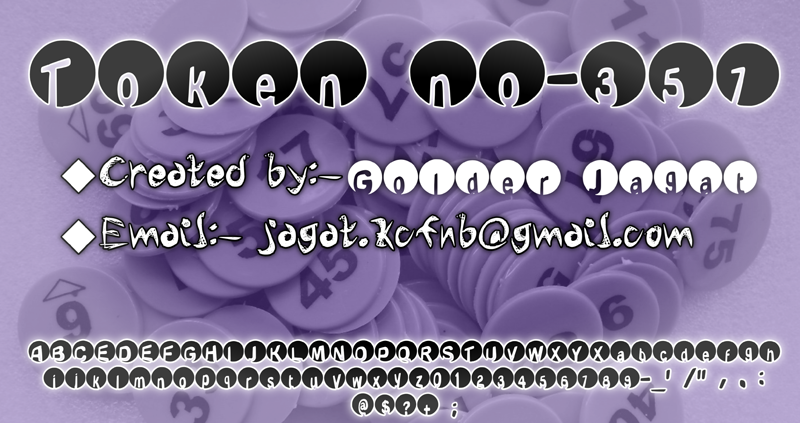 Download Token No_ 721 font | fontsme.com