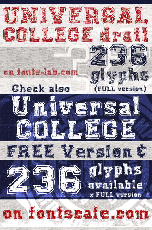 Download Universal College Draft font | fontsme.com