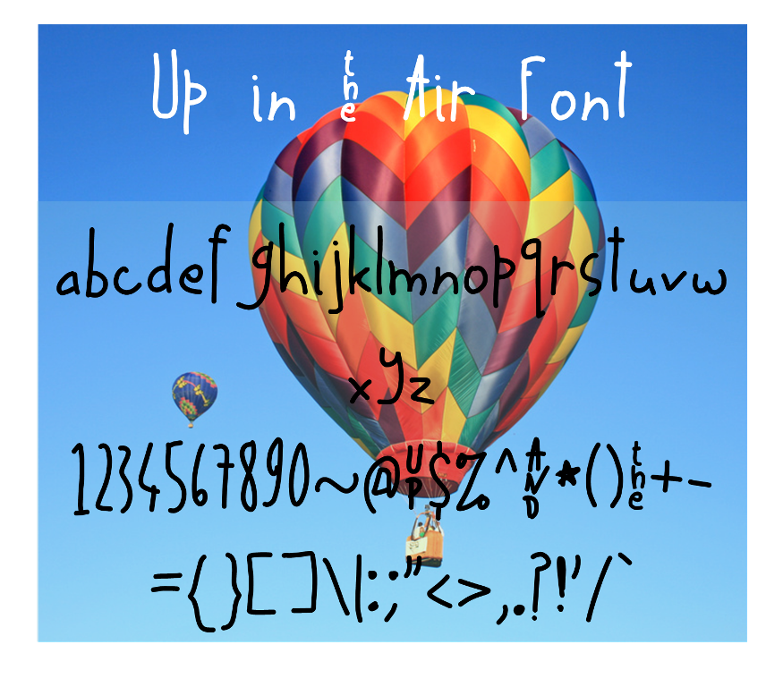 Download Up in the Air font | fontsme.com
