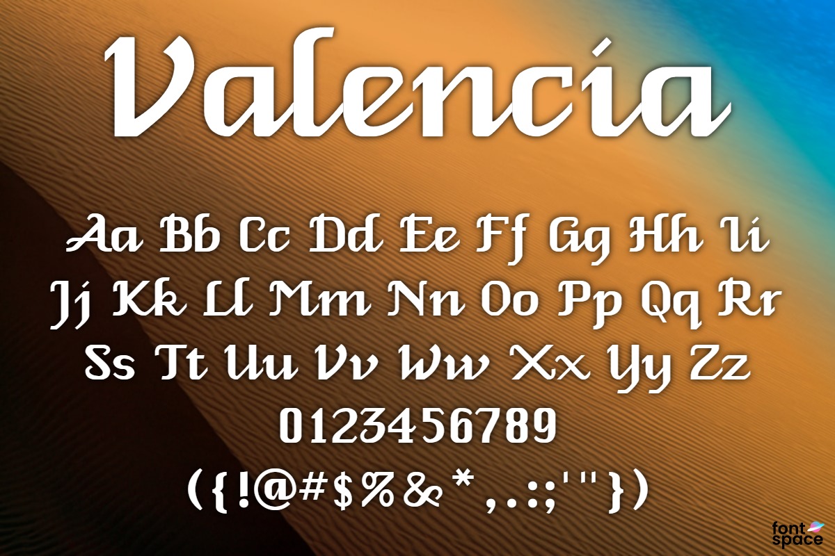 Download Valencia font | fontsme.com