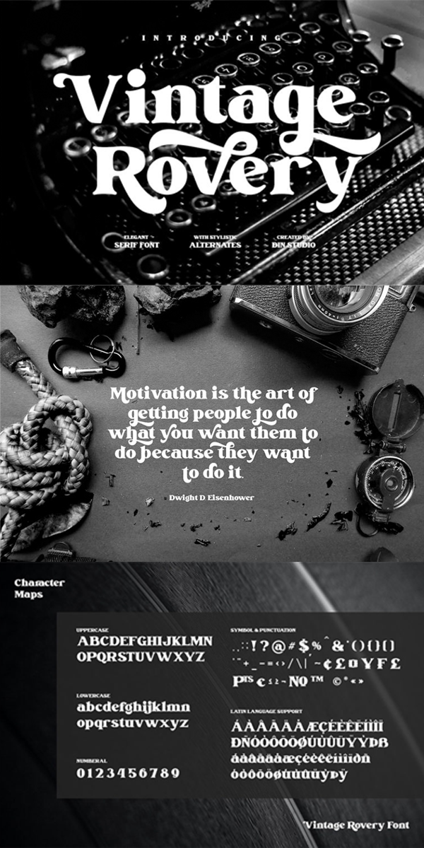 Download Vintage Rovery Personal Use font | fontsme.com