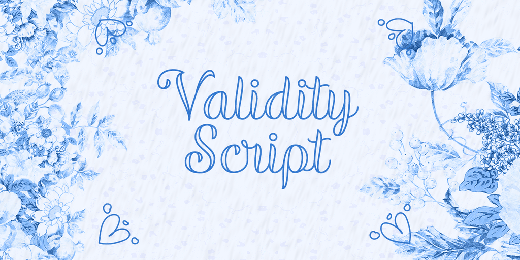 Download Validity Script font | fontsme.com