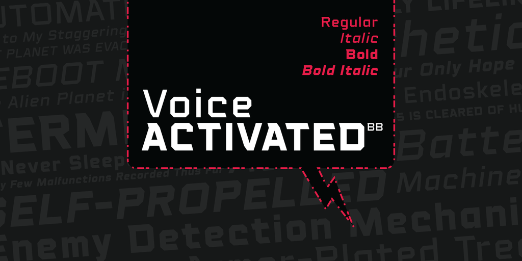 Download Voice Activated BB font | fontsme.com
