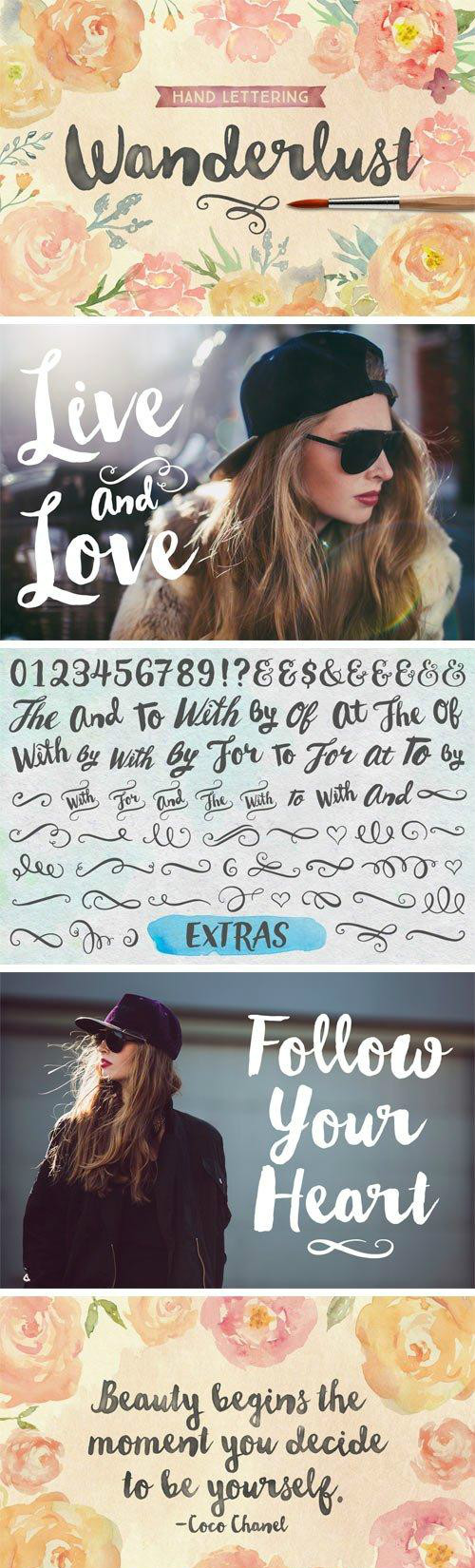 Download Wanderlust Letters font | fontsme.com