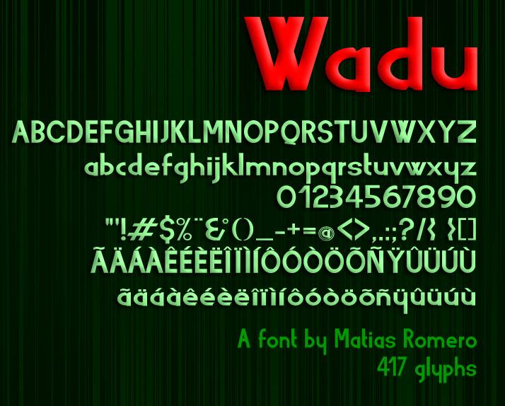 Download Wadu font | fontsme.com