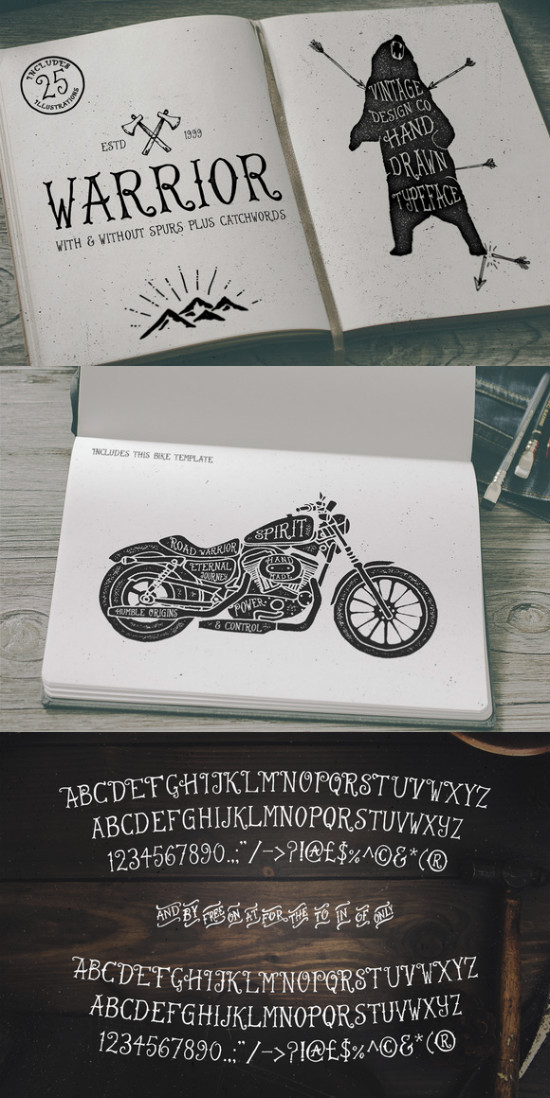 Download Warrior font | fontsme.com