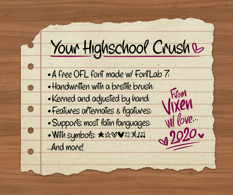 Download Your Highschool Crush font | fontsme.com